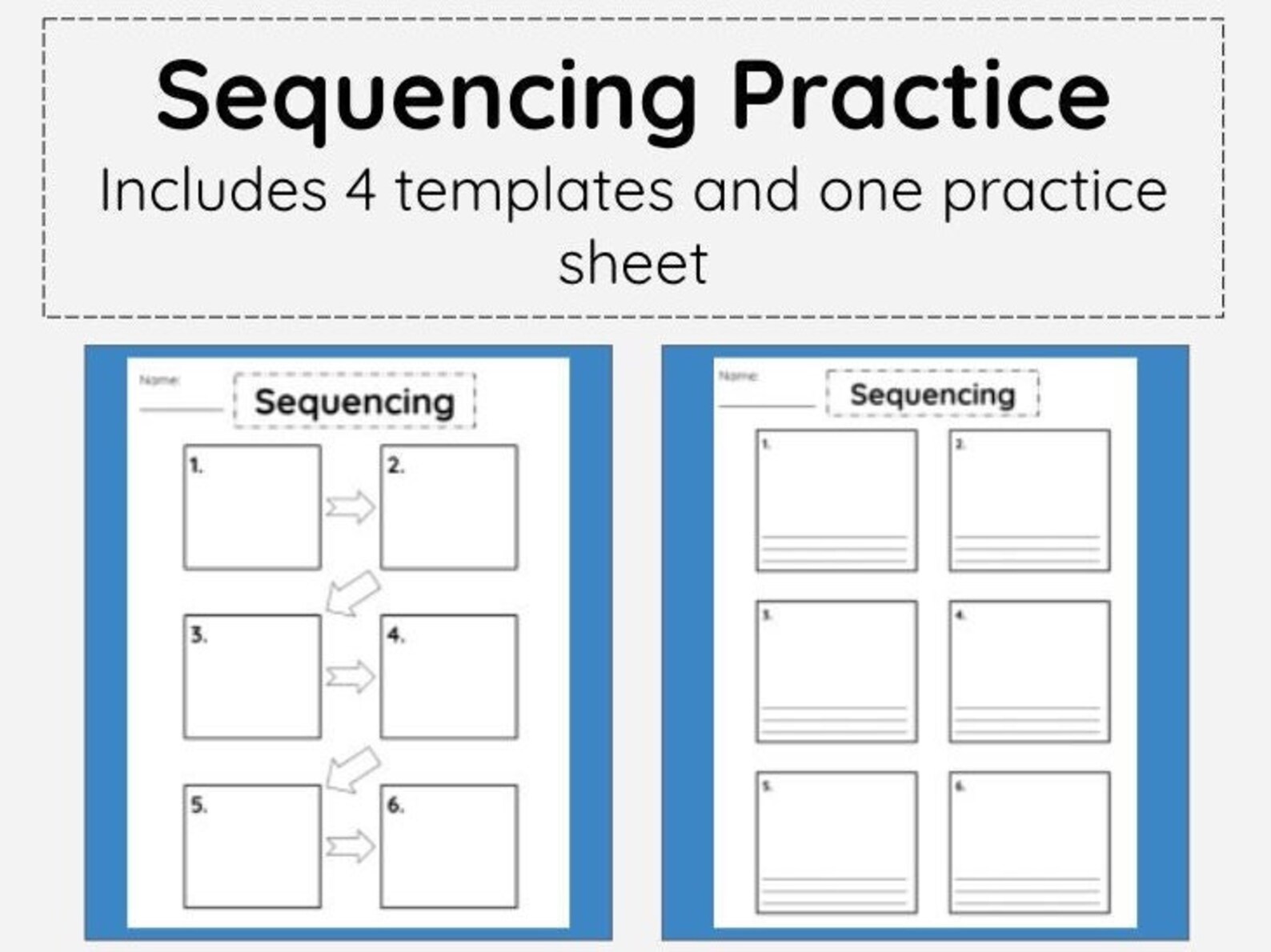 Sequencing Practice | Blank Worksheets | Draw and Write Your Own ...
