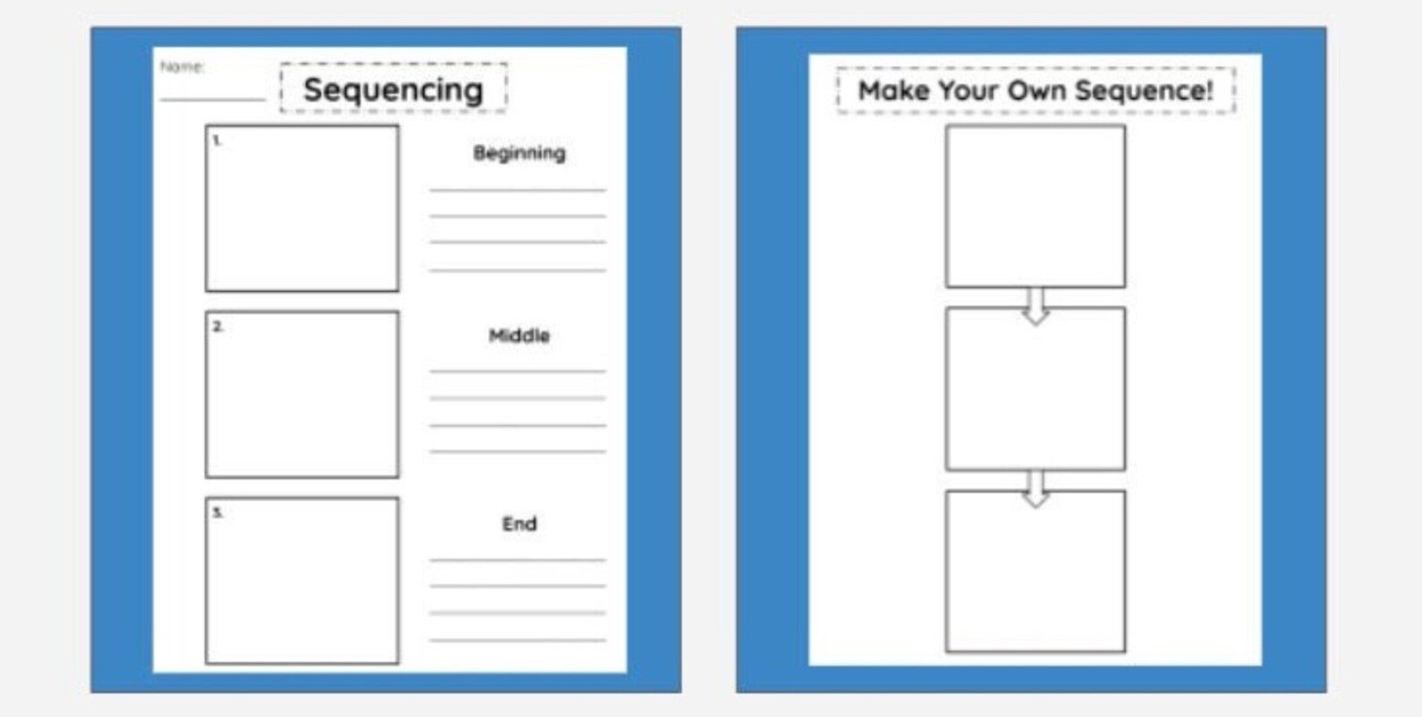 Sequencing Practice | Blank Worksheets | Draw and Write Your Own ...