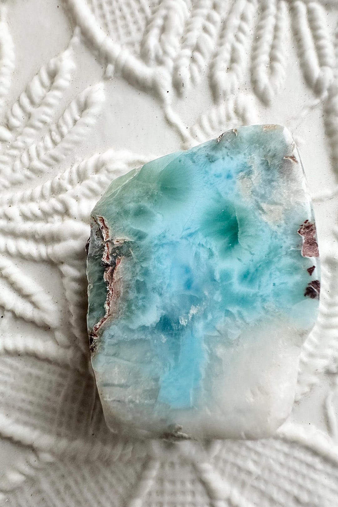 Blue Green Larimar Slab From the Dominican Republic | Beautiful Oceanic ...