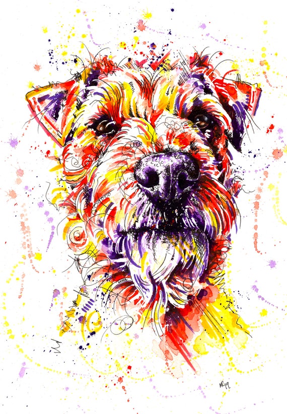 Border Terrier Painting Art Print Poster Artwork. Print of | Etsy