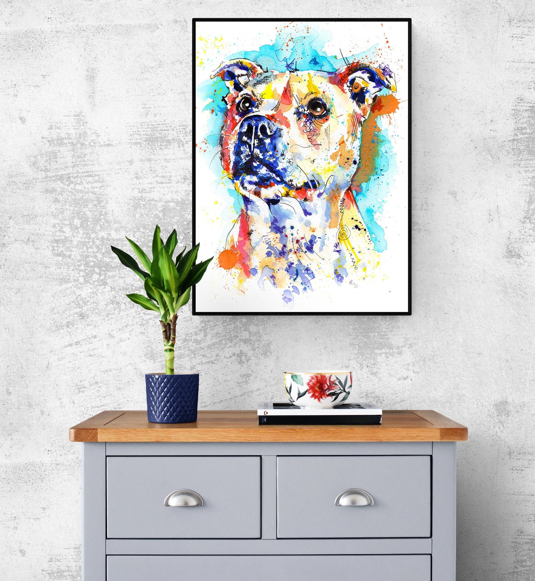 Staffordshire Bull Terrier Art Print Staffy Art Print | Etsy