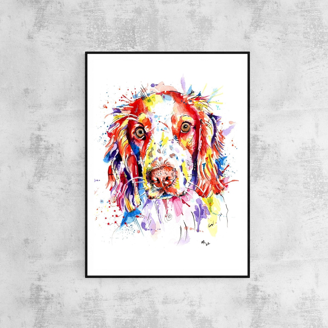 Spaniel Cocker Springer Welsh Sprocker Painting Art Print, Poster ...