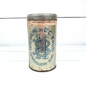 Vintage French Talc Powder Tin Minéraline Du Dr. C. Baud • Old Tins ...