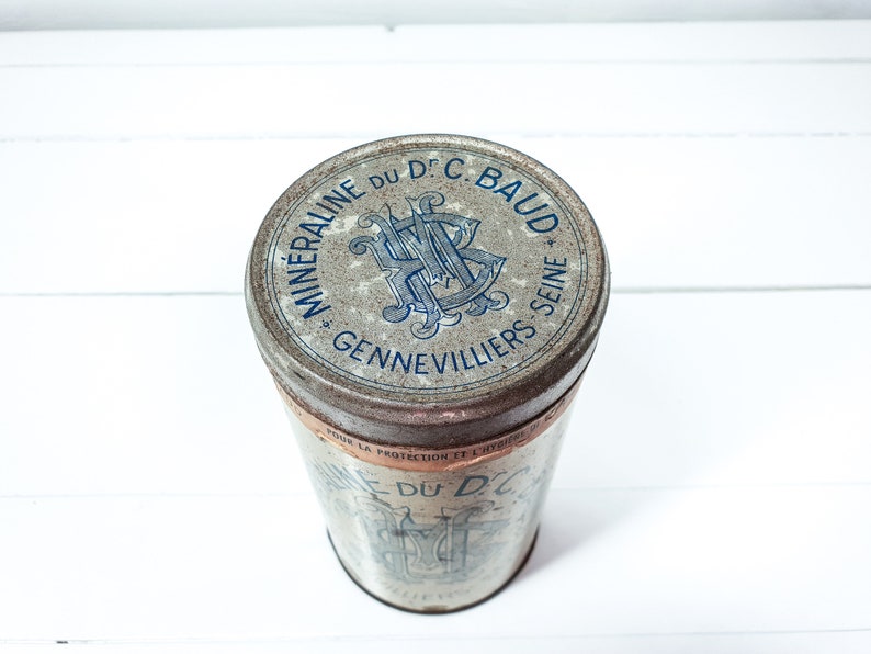 Vintage French Talc Powder Tin Minéraline Du Dr. C. Baud Old - Etsy