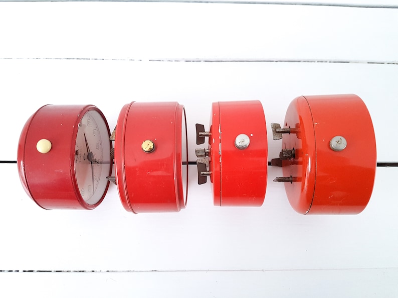 Réveil rouge vintage Peter Wehrle Hema vieux réveils anciens - Etsy France