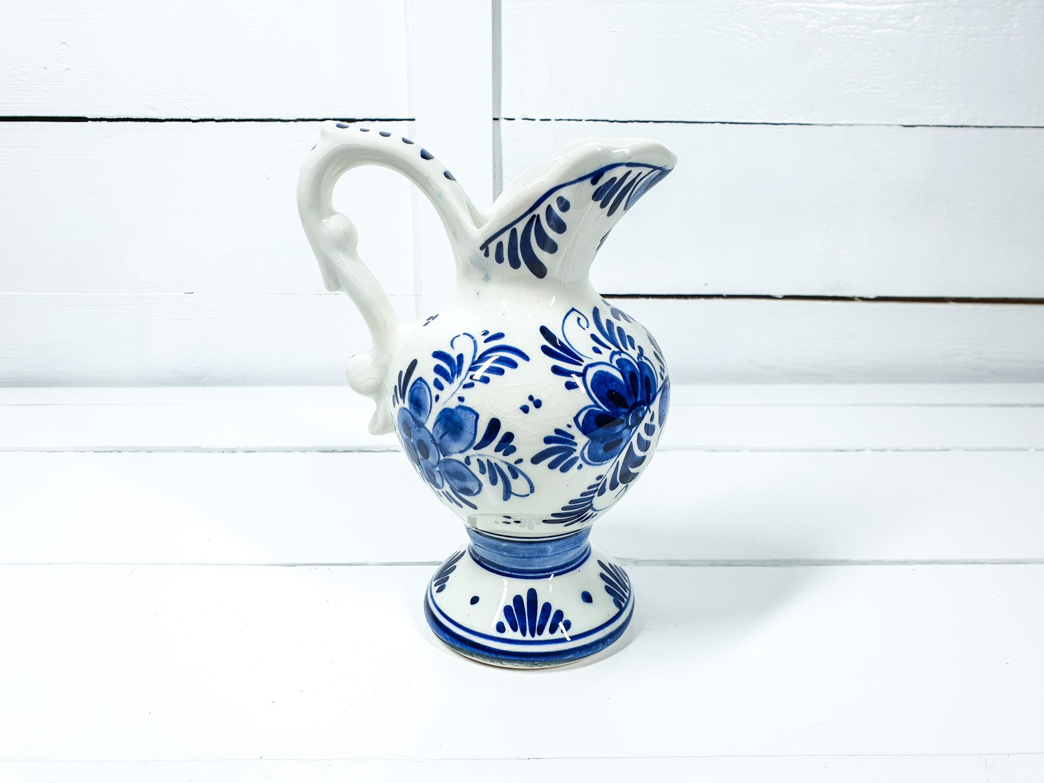 Original Delft blue little pitcher handmade • Delfts decorative vase ...