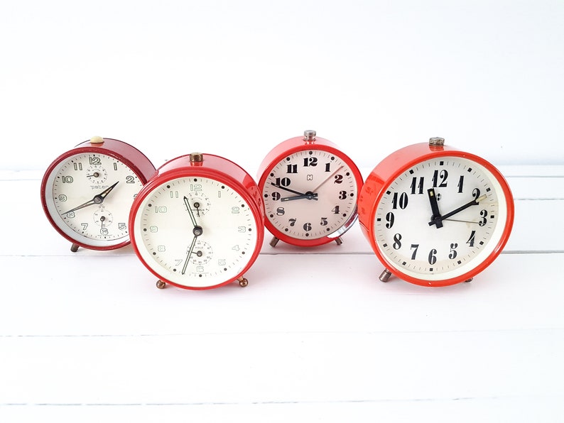 Réveil rouge vintage Peter Wehrle Hema vieux réveils anciens - Etsy France