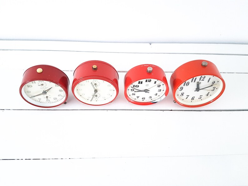 Réveil rouge vintage Peter Wehrle Hema vieux réveils anciens - Etsy France