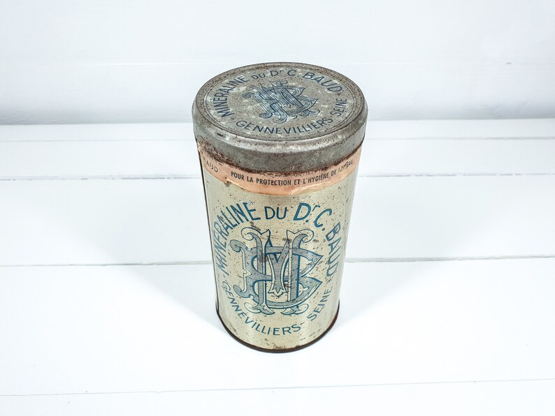 Vintage French Talc Powder Tin Minéraline Du Dr. C. Baud Old - Etsy