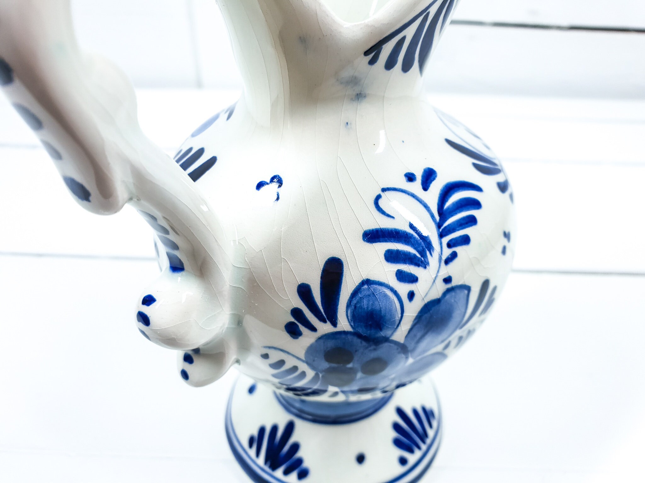 Original Delft blue little pitcher handmade • Delfts decorative vase ...