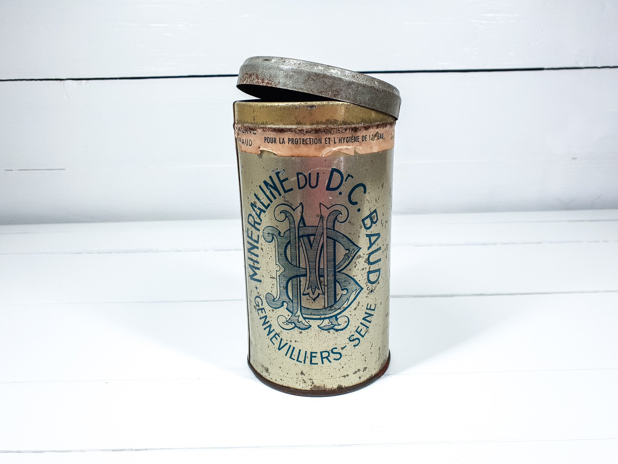 Vintage French Talc Powder Tin Minéraline Du Dr. C. Baud Old - Etsy