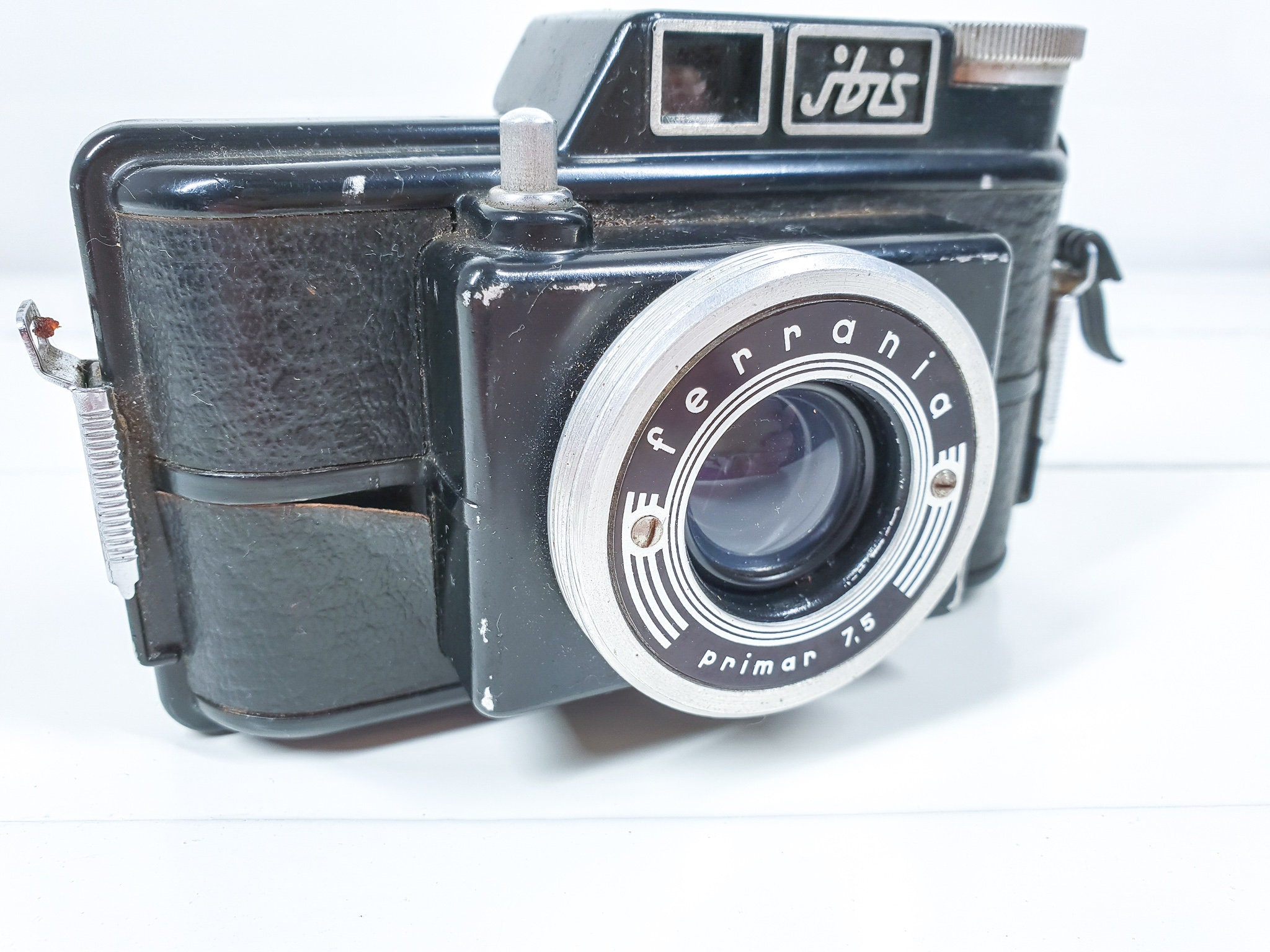 Vintage old photo camera Ibis Ferrania primar 7.5 • old Italian camera ...
