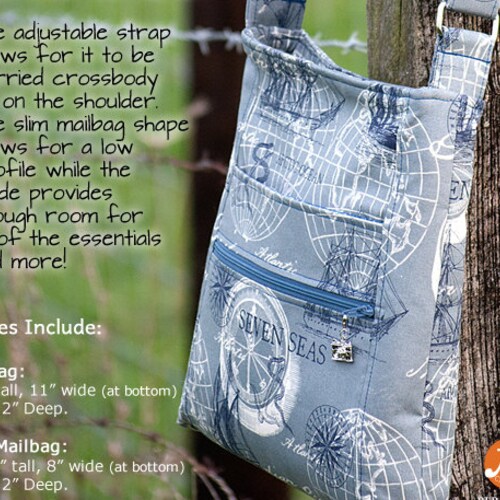 The Mailbag Crossbody Bag PDF Sewing Pattern Includes Two - Etsy