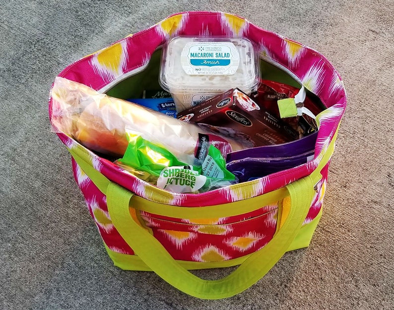 Go Green Thermal Grocery Tote and BONUS Reusable Produce Bags Patterns ...