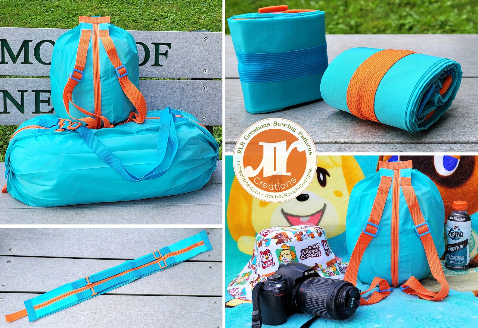 Go Green Fold Away Reusable Duffle Bag and Backpack - PDF Sewing ...