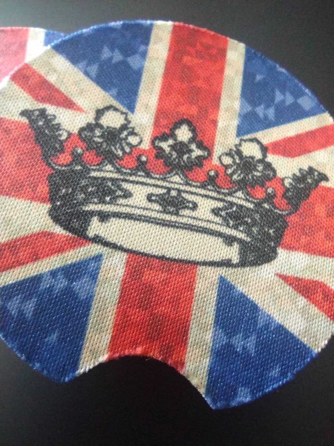 Queen Union Jack Car Coaster 2-pack | England Car Coasters | Glitter ...