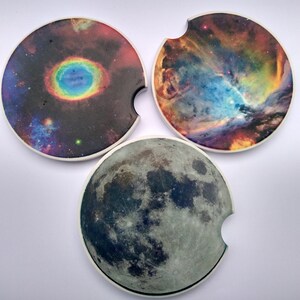 MOON Car Coaster Luna Car Coasters Lunar Car Coasters Galaxy Car ...