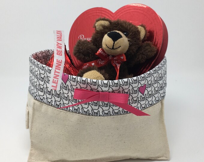 American Sign Language ASL Print Lined Canvas Gift Bag - Etsy