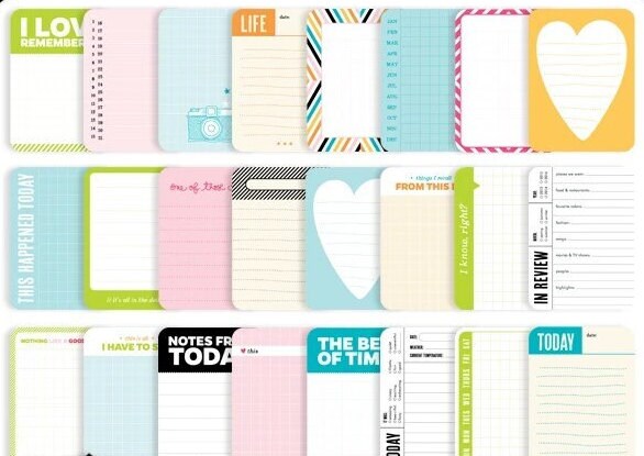 25 or 50 3x4 Planner Cards, OR 12 4x6 Planner Cards, Journal Cards ...