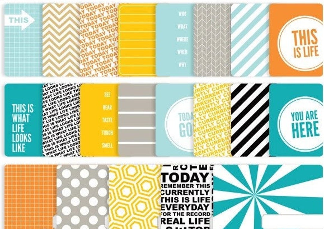 25 3x4 Planner Cards, OR 12 4x6 Planner Cards, Journal Cards, Happy ...