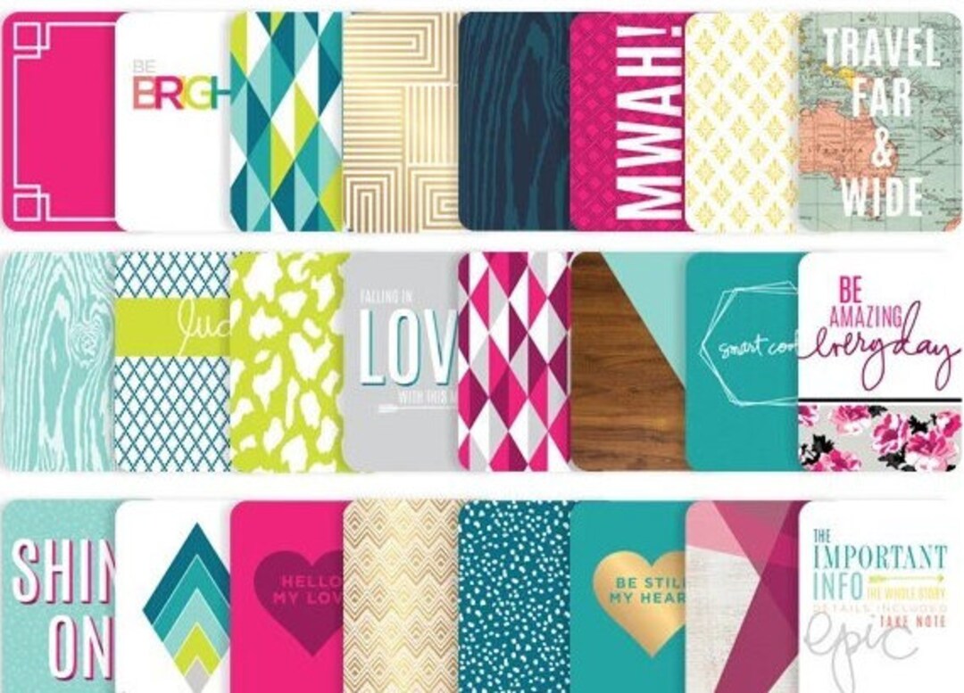 PRISMATIC and DEFINITION - 25 or 50 3x4 Planner Cards, or 12 4x6 ...