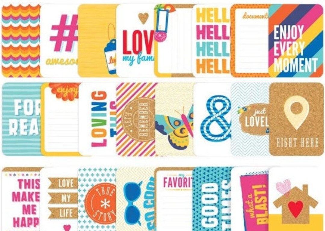 LIFE is GOOD - 20 3x4 Journal Cards, or 20 4x6 Journal Cards, or Cork ...