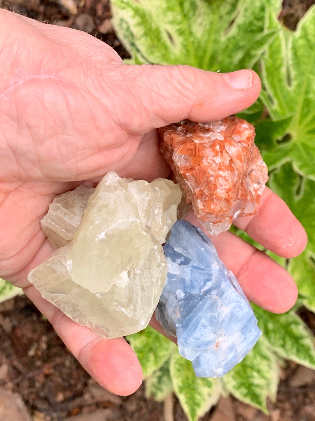 Colorful Calcite, Beautiful Raw Calcite, Your Choice! Blue Calcite ...