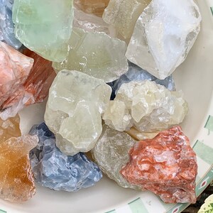 Colorful Calcite, Beautiful Raw Calcite, Your Choice! Blue Calcite ...