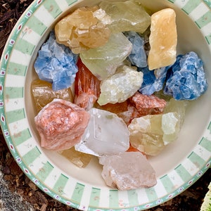 Colorful Calcite, Beautiful Raw Calcite, Your Choice! Blue Calcite ...