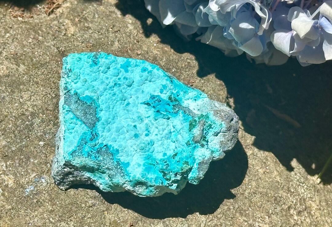 Chrysocolla, Natural Chrysocolla on Matrix Rock, African Chrysocolla ...