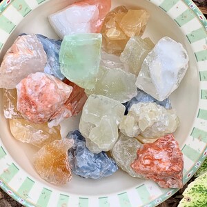 Colorful Calcite, Beautiful Raw Calcite, Your Choice! Blue Calcite ...