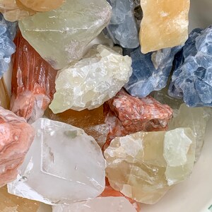 Colorful Calcite, Beautiful Raw Calcite, Your Choice! Blue Calcite ...
