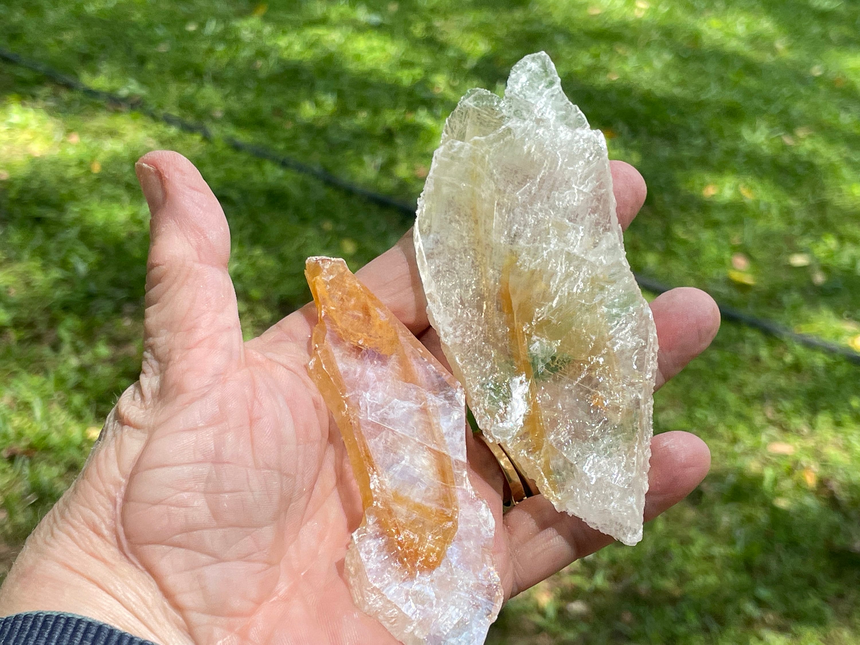 Golden Phantom Selenite, Rare! Golden Ray Selenite, Arkansas Golden ...