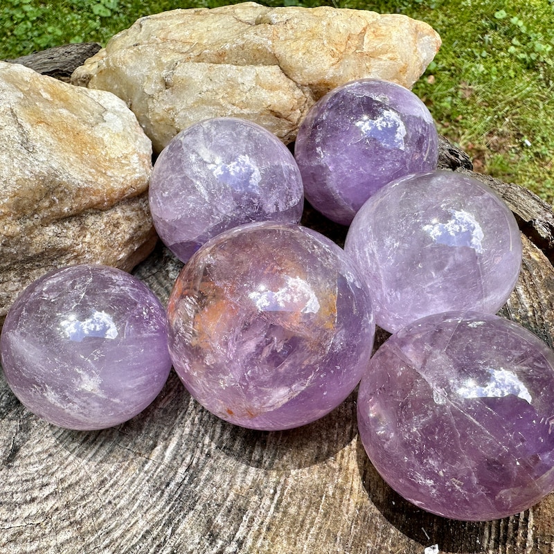 Amethyst 18 Mm Sphere - Etsy