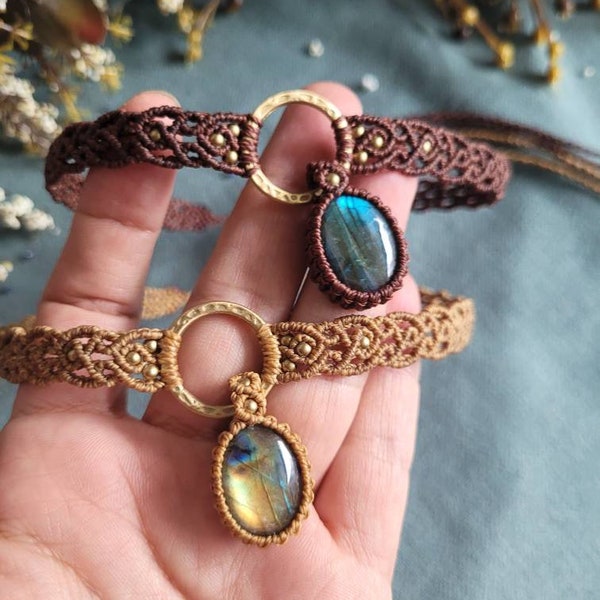 Macrame Choker - Etsy