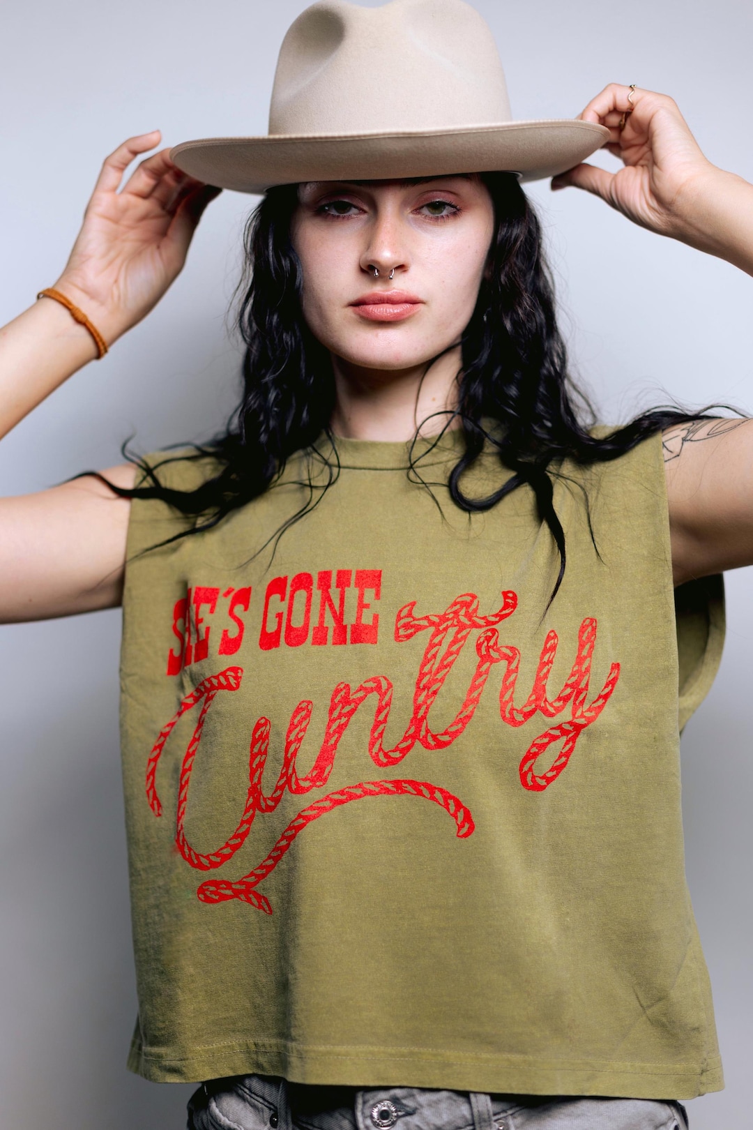 She's Gone Cuntry Crop Top Muscle Tee, Country Music, Cowboy Carter ...