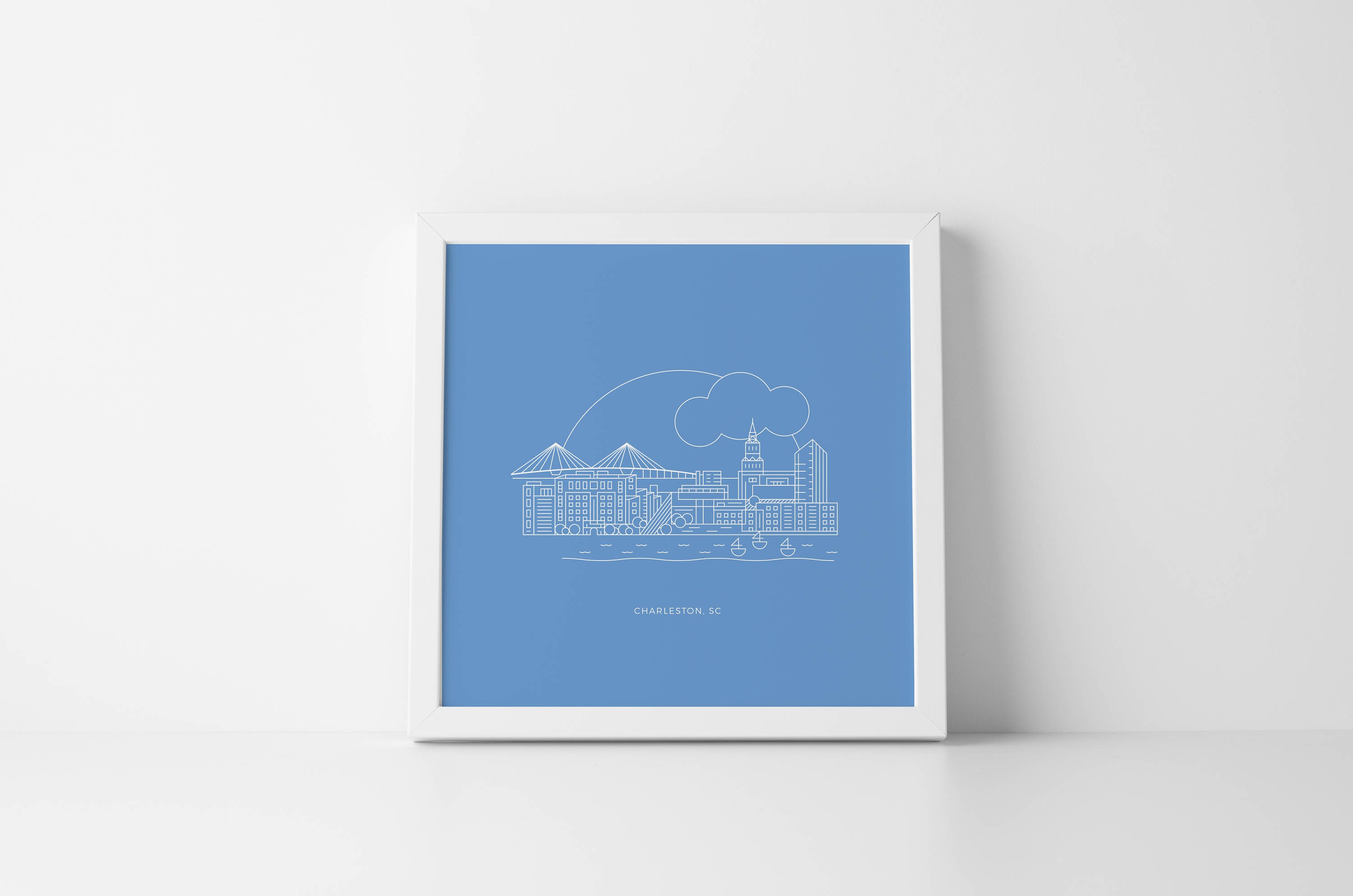 Charleston Cityscape Print - Etsy