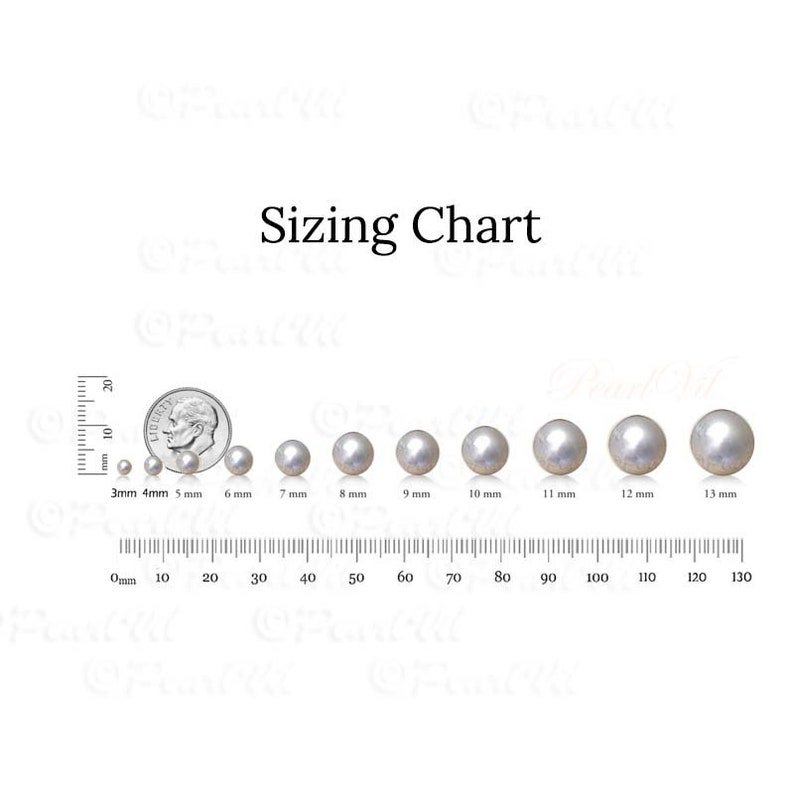 Natural White - Round Loose Pearls, AAA Quality, 3-4mm, 6-7mm, 7-8mm ...