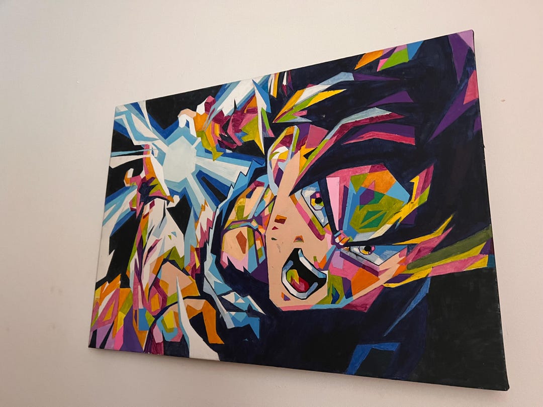 Son Goku, Kamehameha Blast/shock Wave, Dragon Ball HANDMADE Painting 50 ...