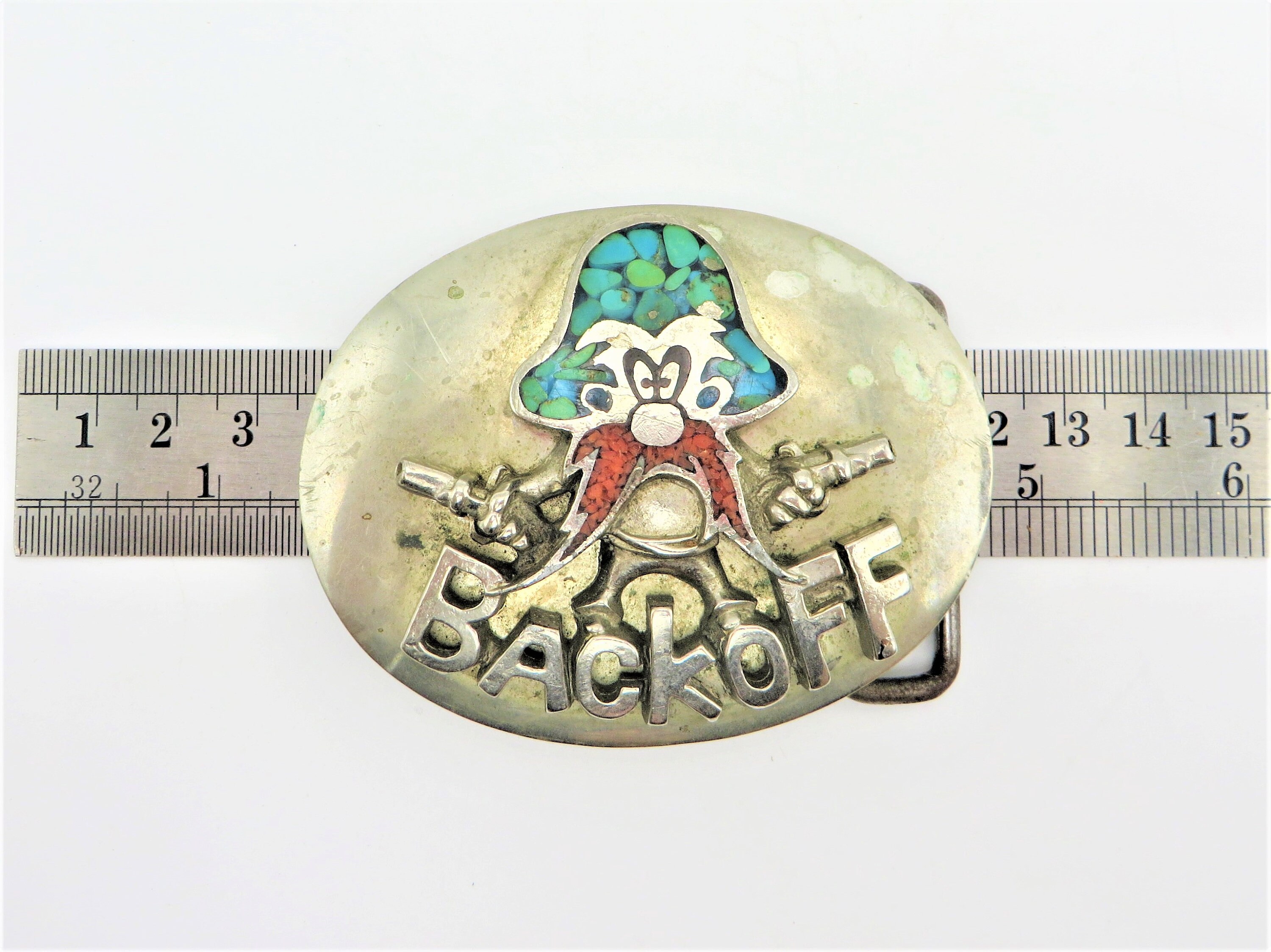 70s Vintage Back Off Yosemite Sam Belt Buckle | Etsy