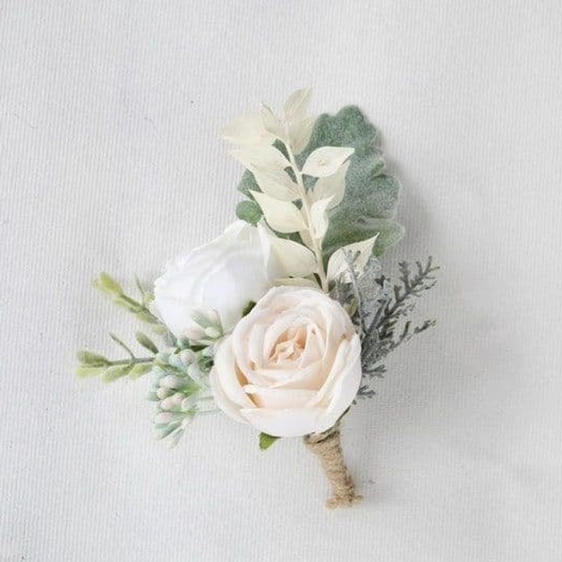Blush Boutonniere - Etsy