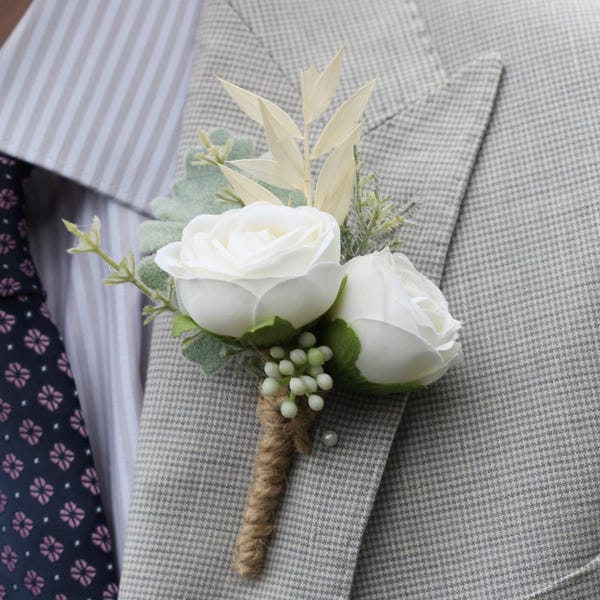 View Boutonnieres by SilkInfinityFlowers on Etsy