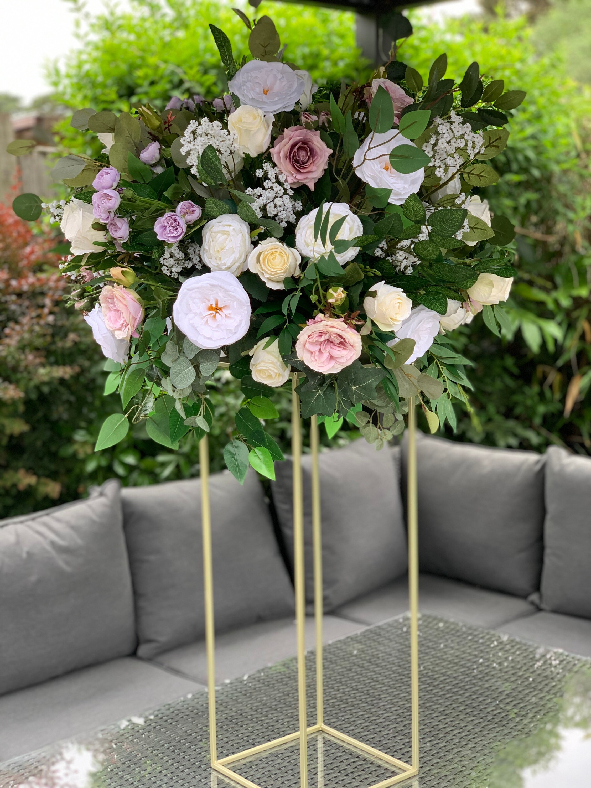 Artificial Mauve Wedding Table Centrepiece Silk Wedding | Etsy