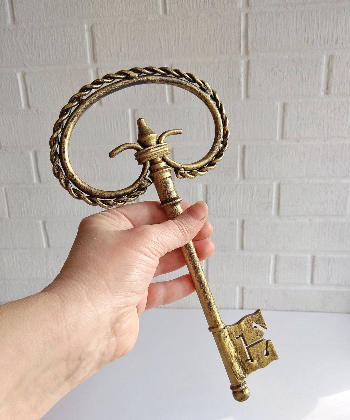 Large skeleton vintage iron shod key old gothic key | Etsy