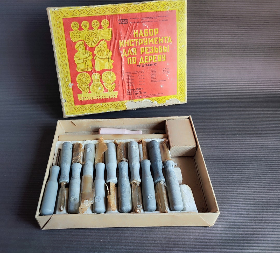 Vtg Wood Carpenter Tools Carving Gouge Chisel Lot of 14 Pcs, Vintage ...