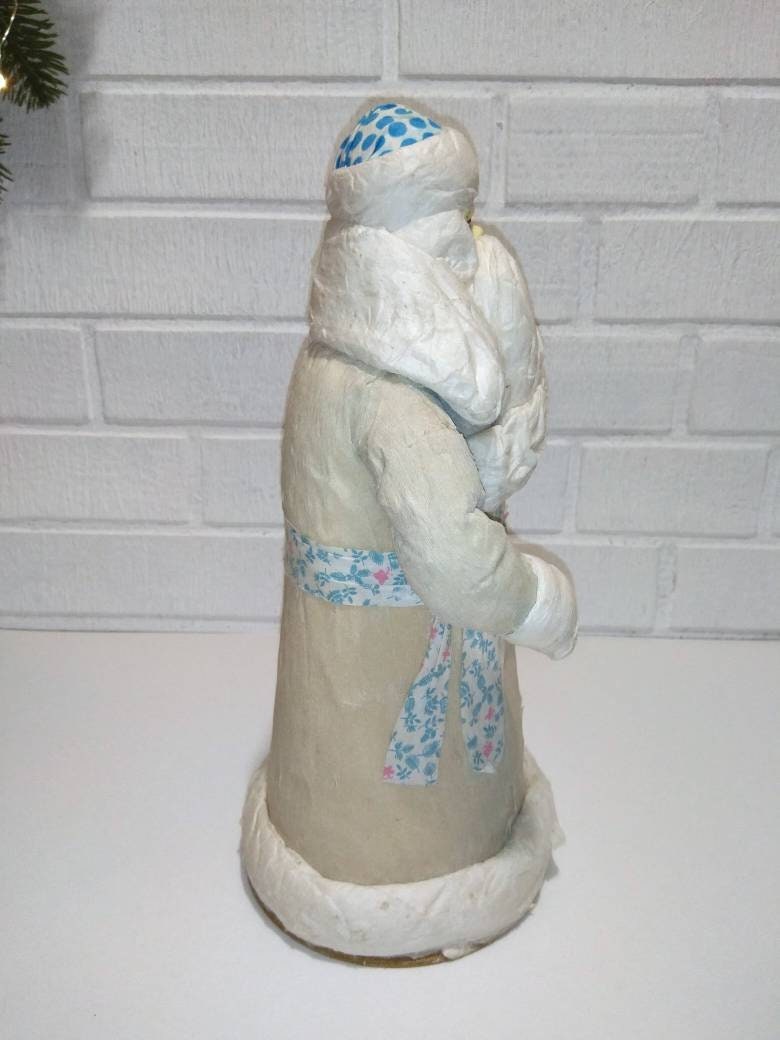 Vintage Soviet Santa Claus Est.1984, Old Christmas Russian Ded Moroz ...