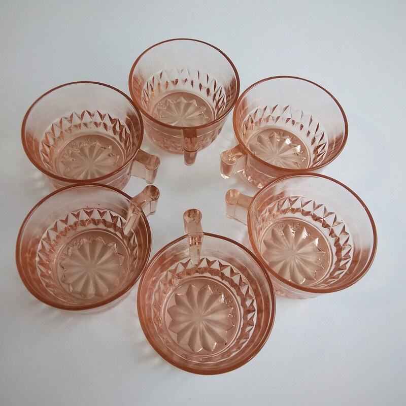 Antique Pink Glass - Etsy