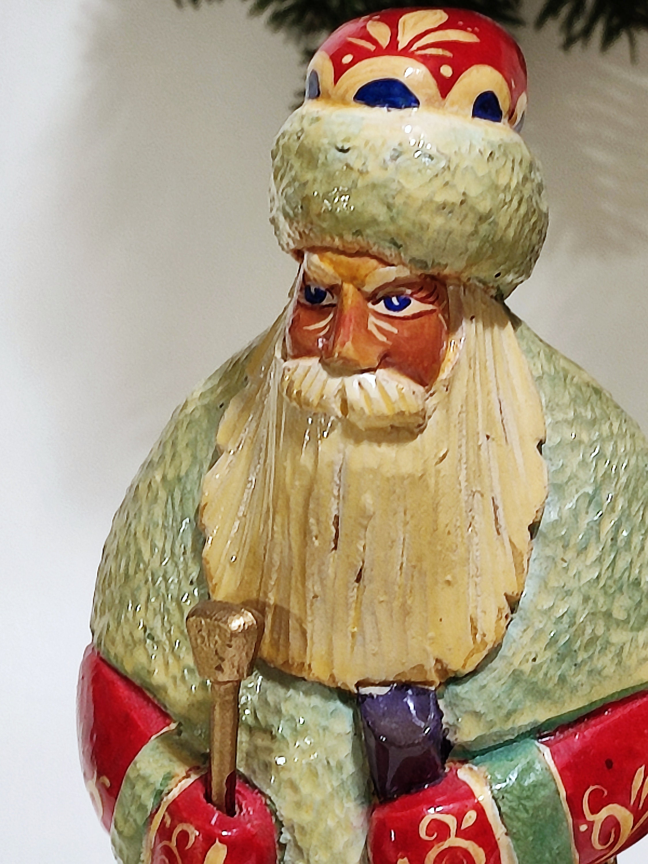 Vintage Hand Painted Russian Santa Claus, Russian Ded Moroz ...