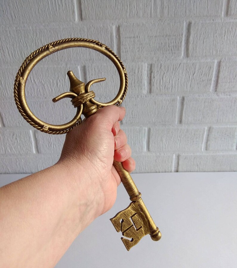 Large Skeleton Vintage Iron Shod Key, Old Gothic Key, Victorian Style ...