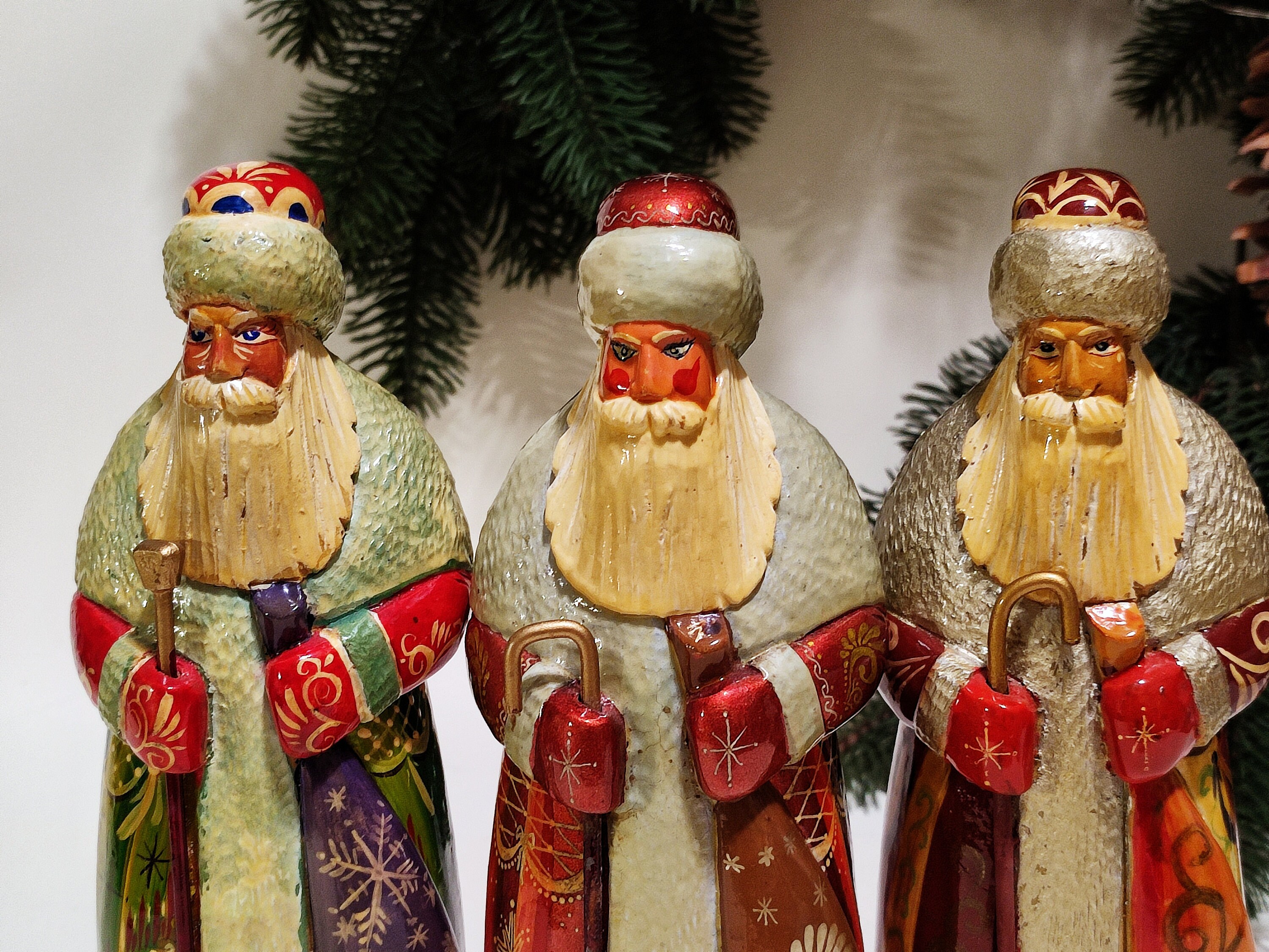 Vintage Hand Painted Russian Santa Claus, Russian Ded Moroz ...